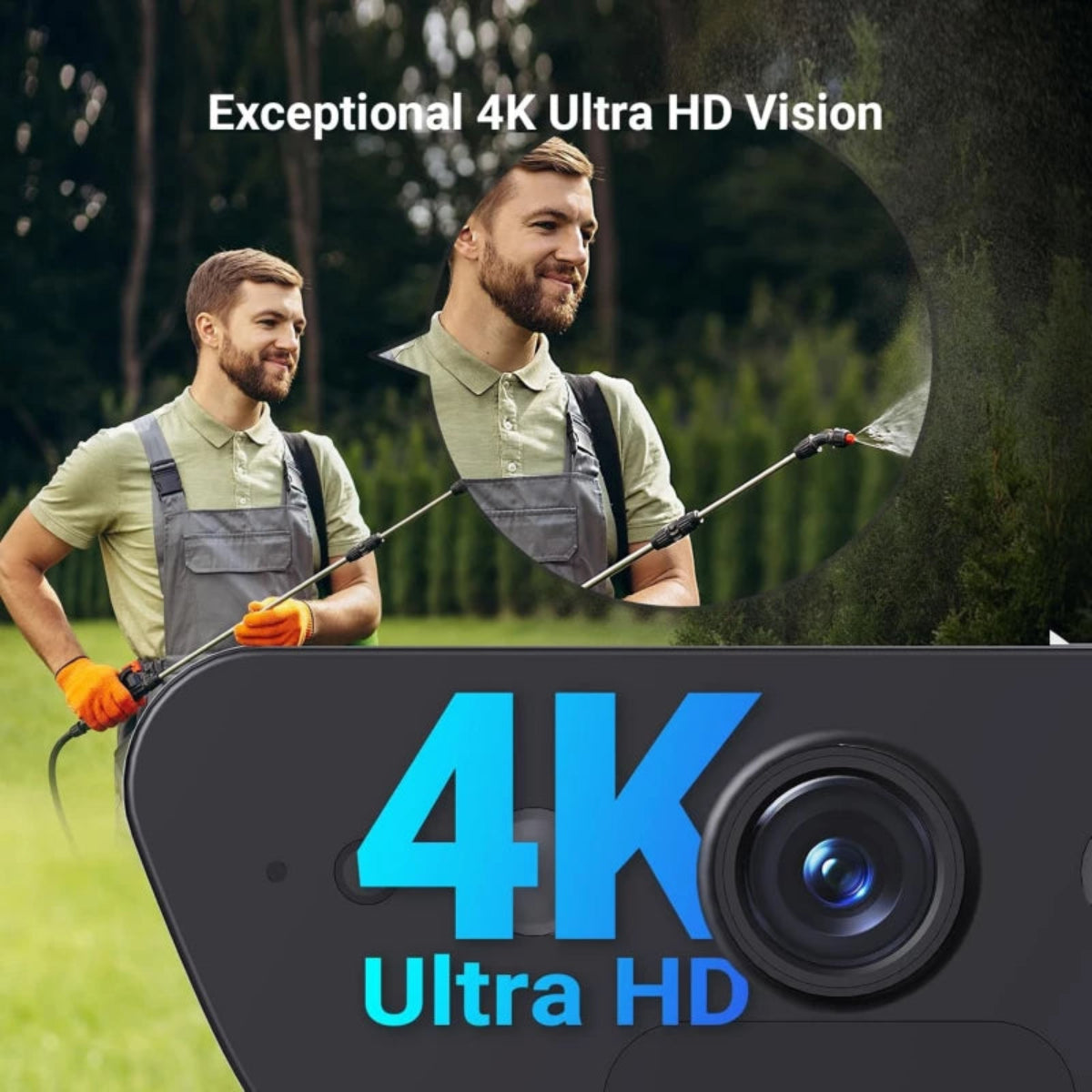 EZVIZ (4K, 8 MP) Solar Security Camera with Built -in Solar Panel Outd ...